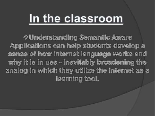 Semantic aware applications | PPTX