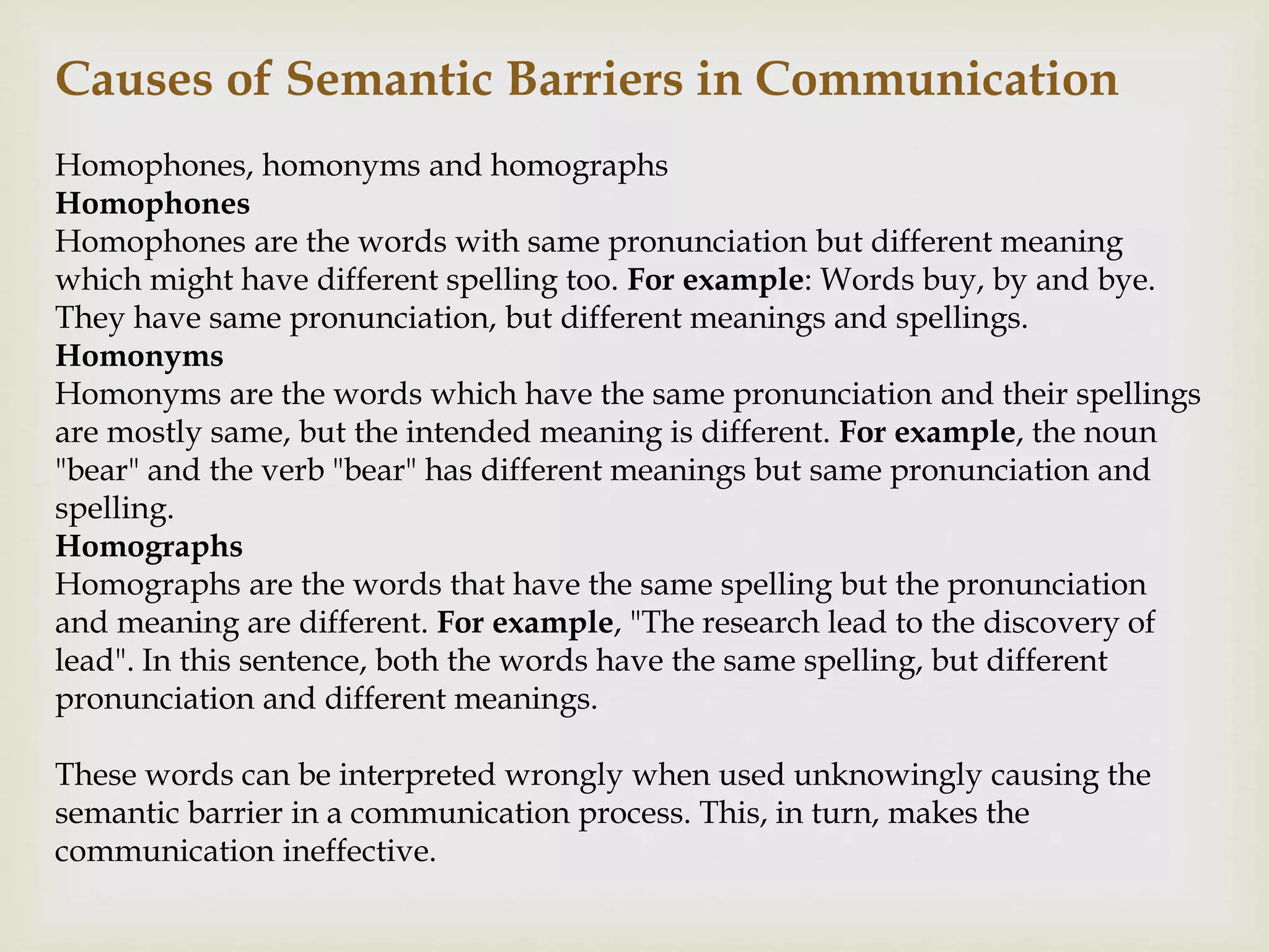 Semantic barriers in communication | PPTX