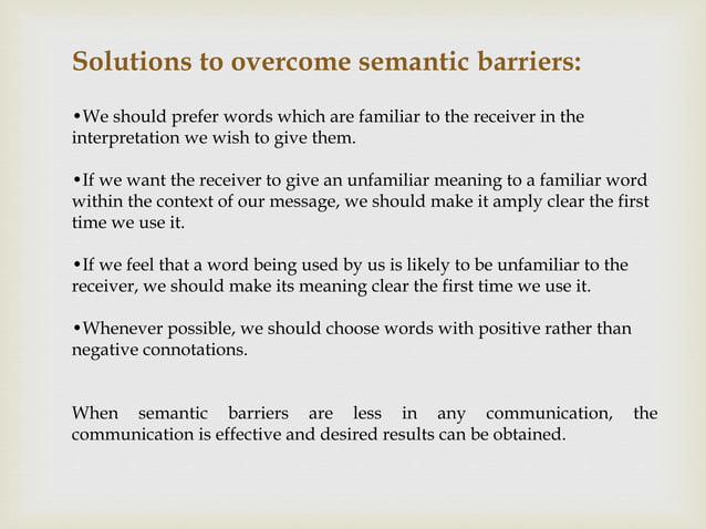 Semantic barriers in communication | PPTX | Internet for Beginners ...