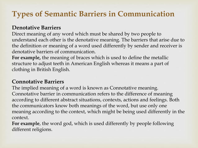 Semantic barriers in communication | PPTX | Internet for Beginners ...