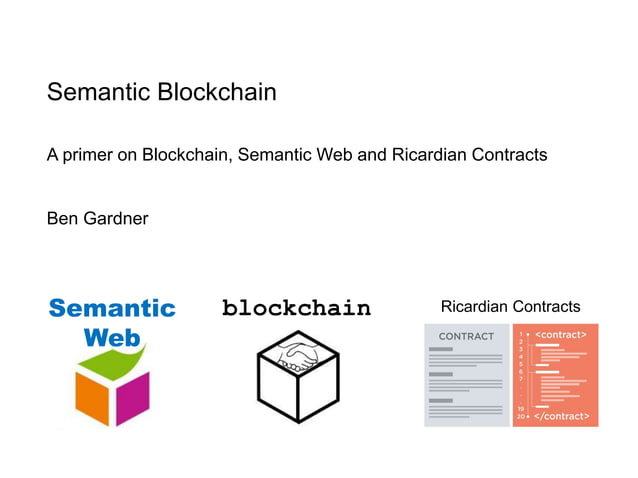 Semantic blockchain | PPT