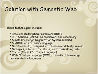 SEMANTIC CIS: COMMUNITY INFORMATION SERVICES ON SEMANTIC WEB PLATFORM | PPT | Web Design and ...