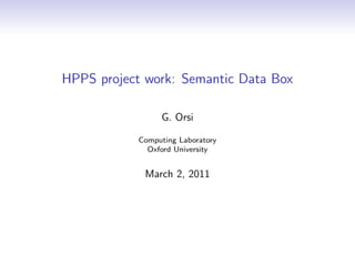 Semantic Data Box | PPT