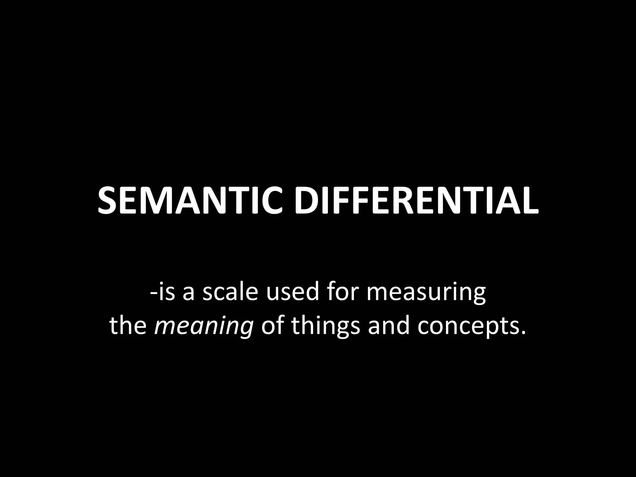 Semantic Differential | PPTX