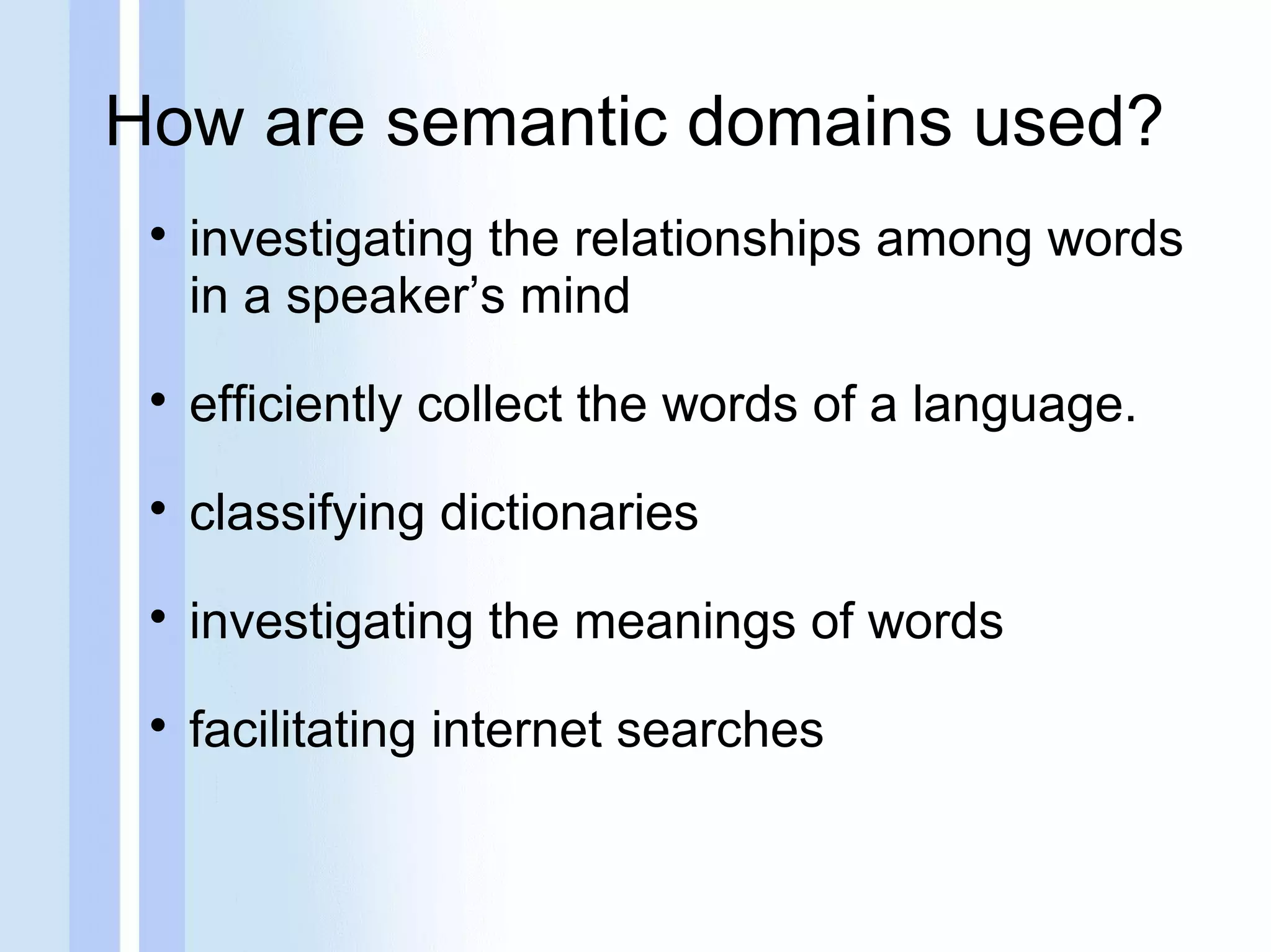 Semantic domain.ppt reyna | PPT