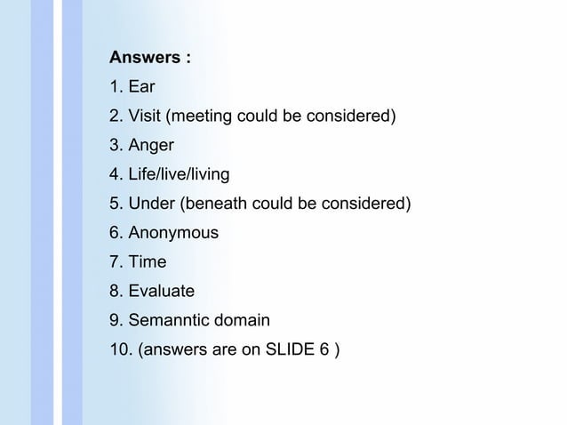 Semantic domain.ppt reyna | PPT