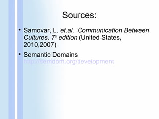 Semantic domain.ppt reyna | PPT