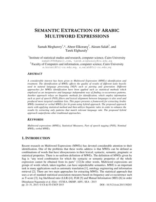 Semantic extraction of arabic | PDF