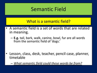 Semantic Field for Year 7 students English.pptx