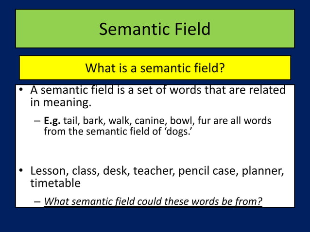 Semantic Field for Year 7 students English.pptx