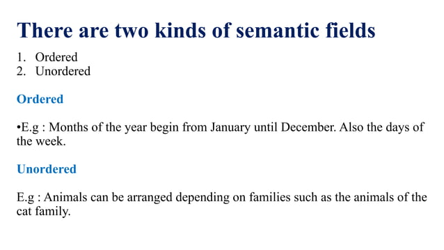 Semantic Field-A topic of Semantics.pptx | Science