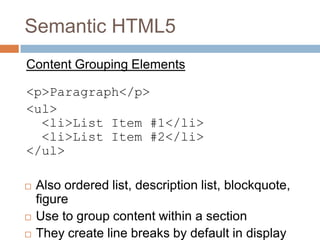 Semantic HTML5 and Microdata | PPTX | Web Design and HTML | Internet
