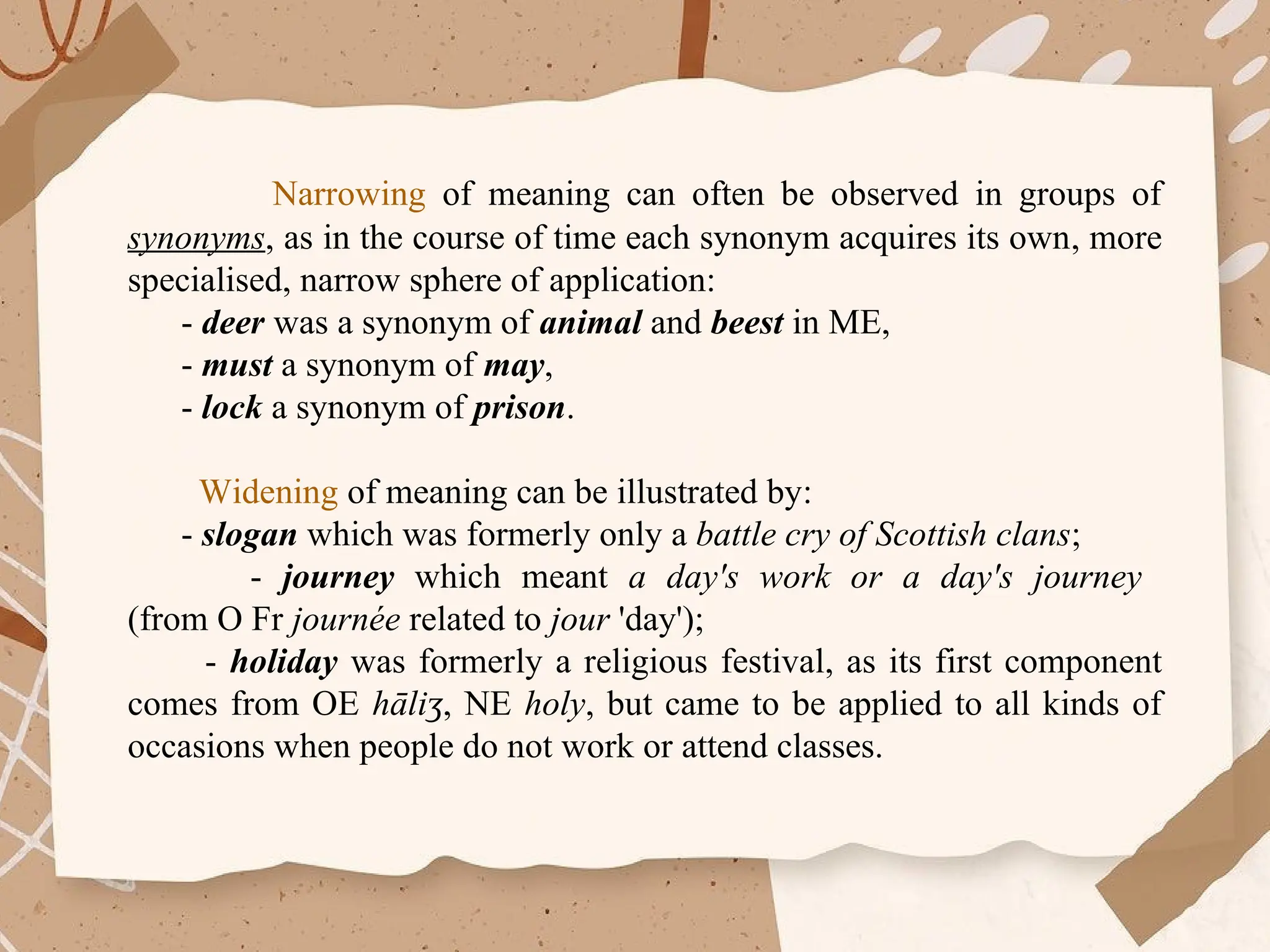 Semantic changes in New English vocabulary.ppt