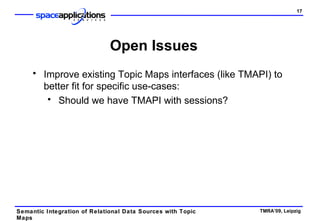 Semantic Integration of Relational Data Sources With Topic Maps | PPT