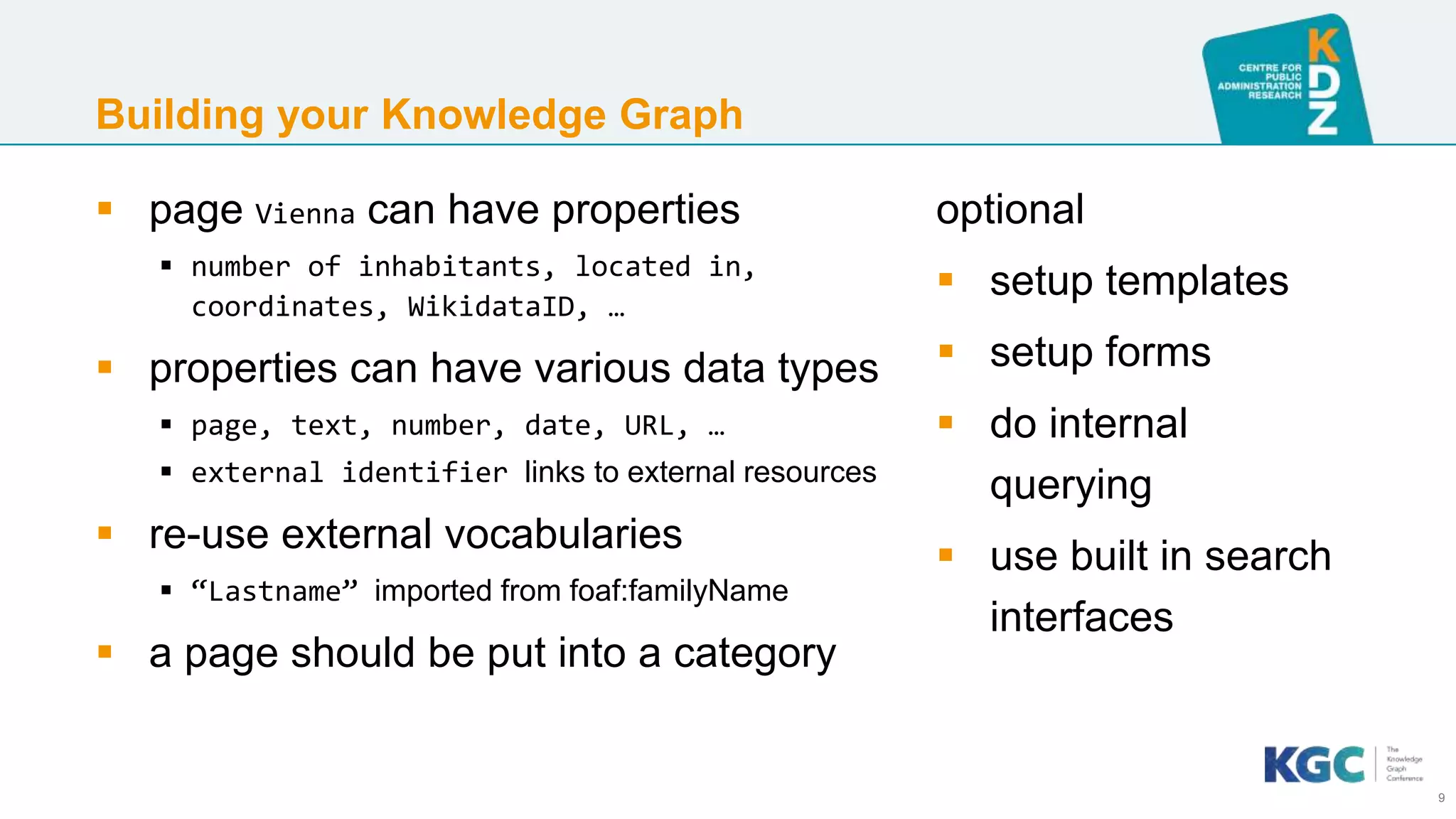 Semantic MediaWiki as Knowledge Graph Interface | PPT