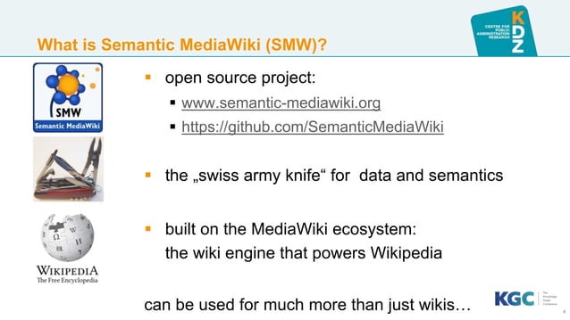 Semantic MediaWiki as Knowledge Graph Interface | PPT