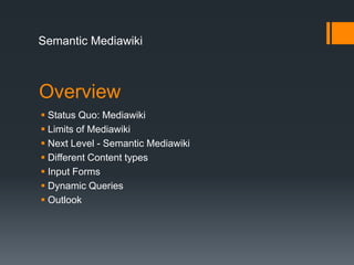 Semantic mediawiki | PPTX