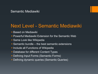 Semantic mediawiki | PPTX