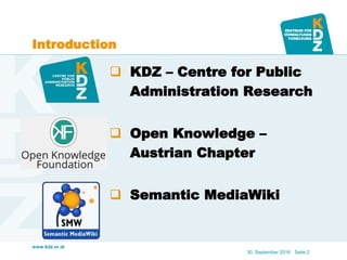 Semantic MediaWiki and Open Data | PPT