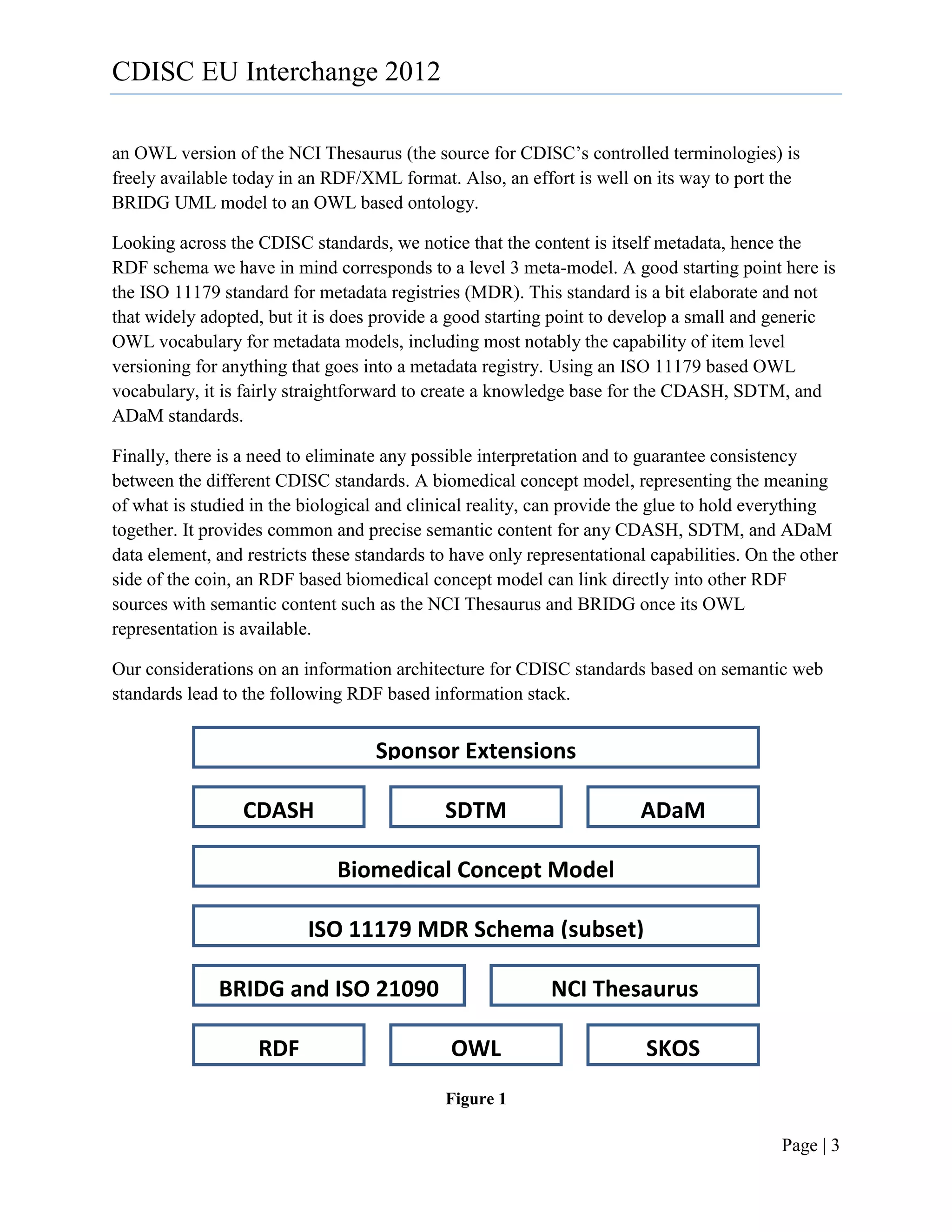 Semantic models for cdisc based standards and metadata management (1) | PDF
