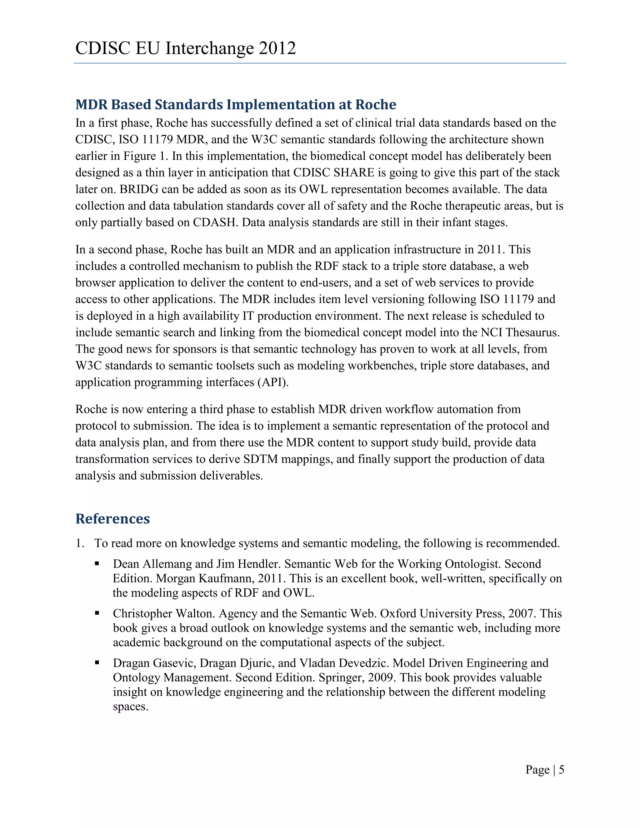 Semantic models for cdisc based standards and metadata management (1) | PDF