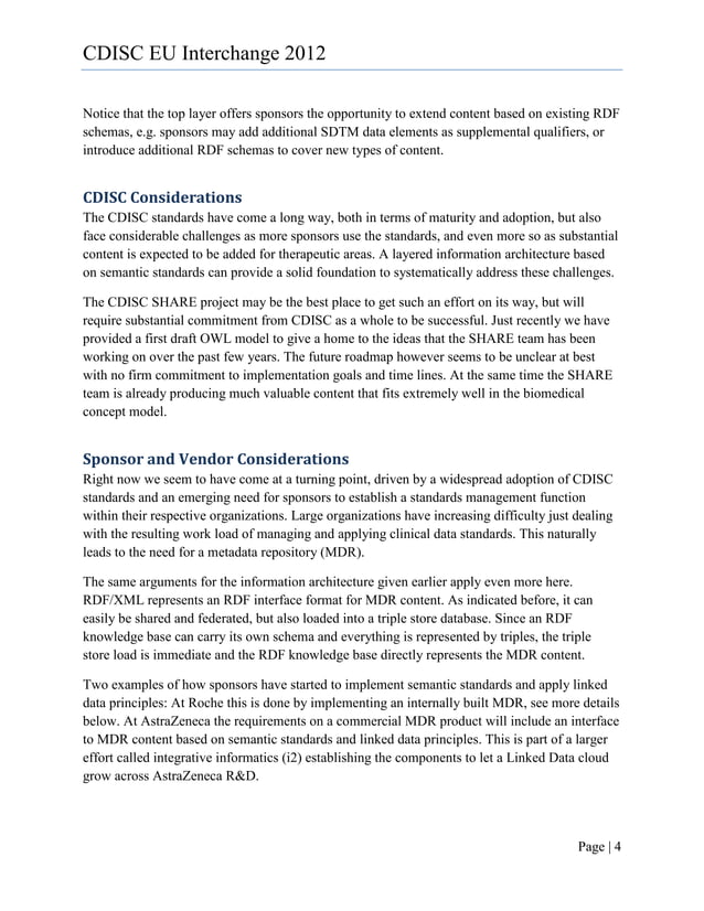 Semantic Models For Cdisc Based Standards And Metadata Management 1 Pdf