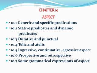 Semantic of aspect | PPTX