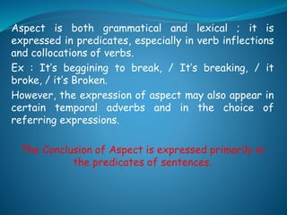 Semantic of aspect | PPTX