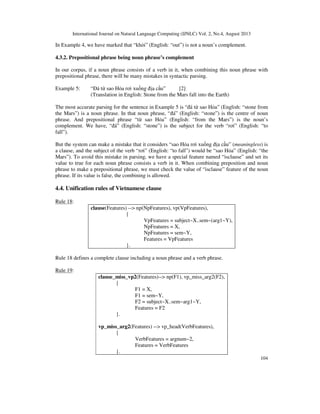 SEMANTIC PARSING OF SIMPLE SENTENCES IN UNIFICATION-BASED VIETNAMESE GRAMMAR | PDF