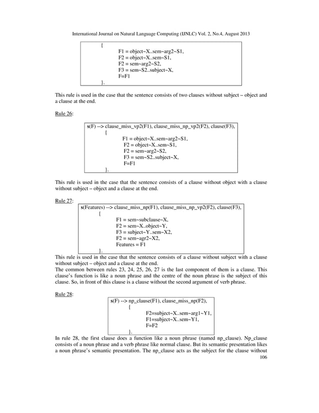 SEMANTIC PARSING OF SIMPLE SENTENCES IN UNIFICATION-BASED VIETNAMESE GRAMMAR | PDF