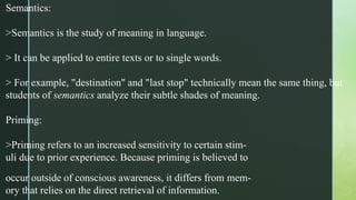 Semantic Priming | PPTX
