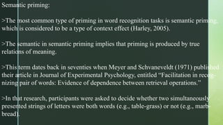 Semantic Priming | PPTX