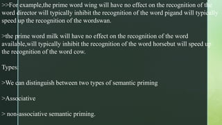 Semantic Priming | PPTX