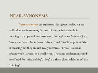 Semantic relation among words | PPT