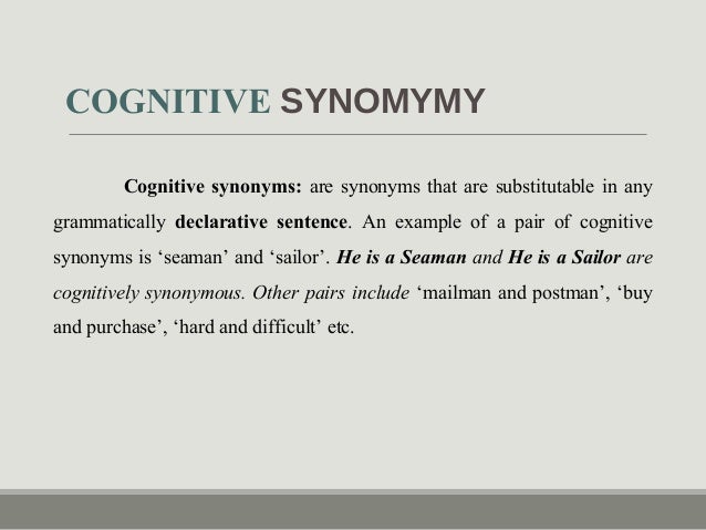 Cognitive Definition Cognitive Meaning Words To