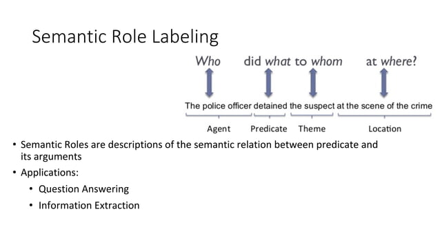Semantic role labeling | PPT