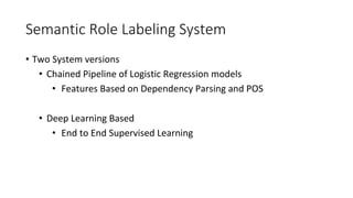 Semantic role labeling | PPT