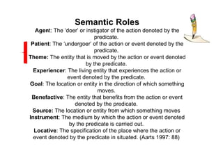Semantic Roles | PPT