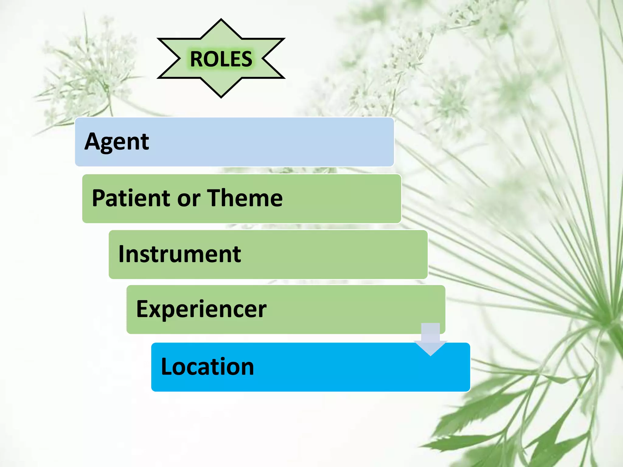 Semantic roles and semantic features | PPTX