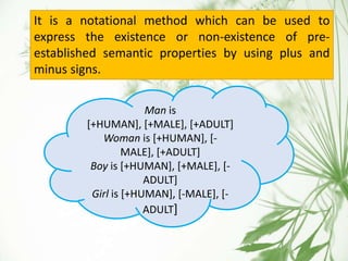 Semantic roles and semantic features | PPTX