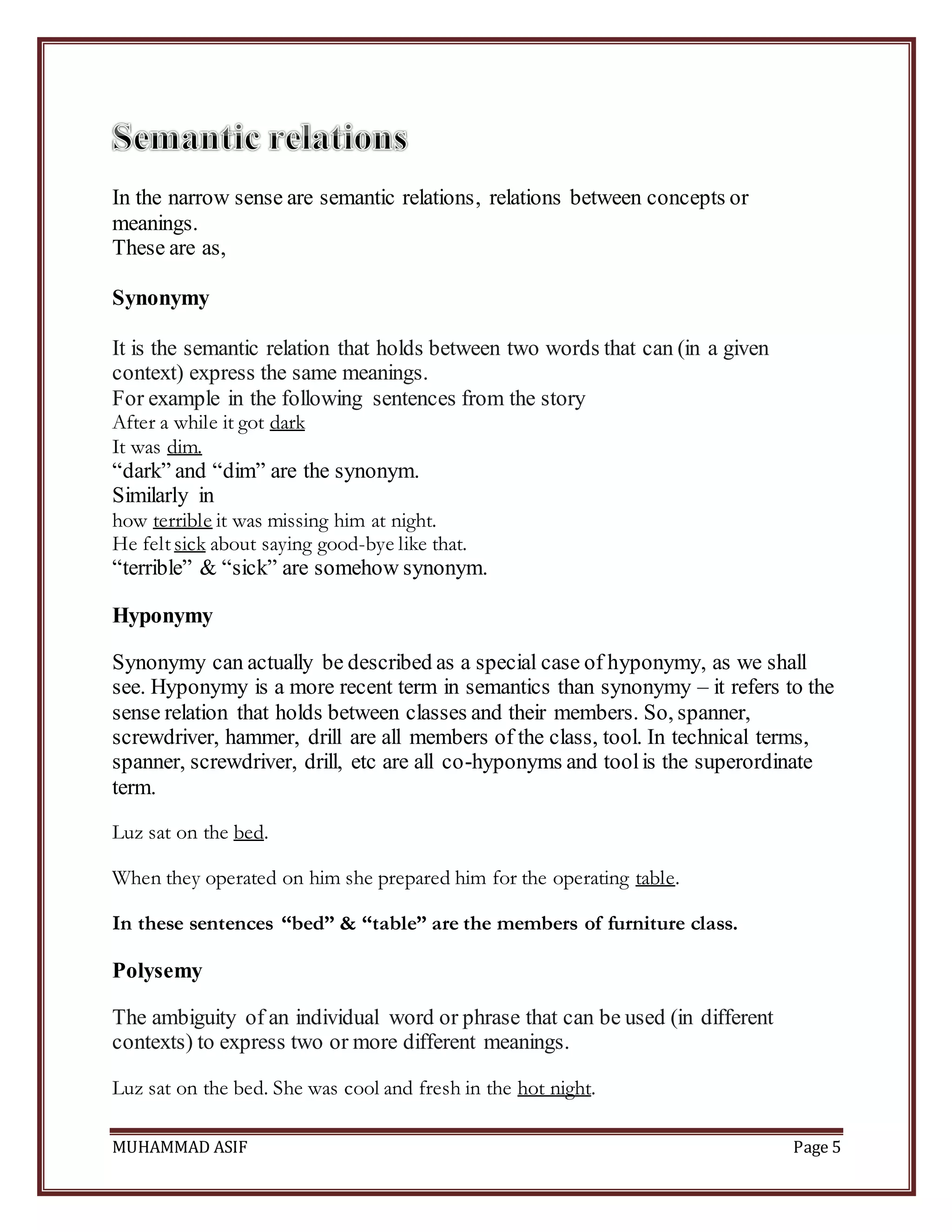 Semantic analysis | DOCX