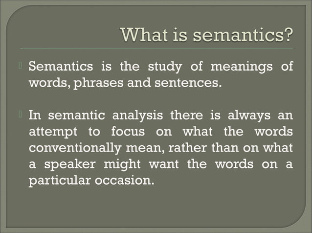 Semantics | PPT
