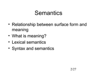 Semantics | PPT