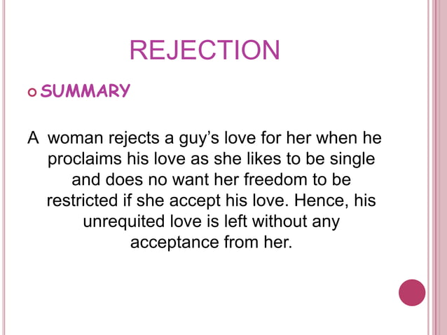 Analyzing poem: sonnet 18 & rejection | PPT