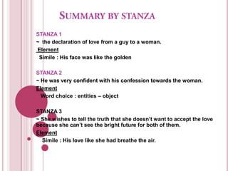 Analyzing poem: sonnet 18 & rejection | PPTX