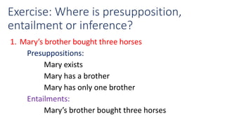 Semantics-Presupposition | PPTX