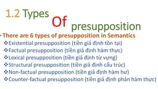 Semantics-Presupposition | PPTX