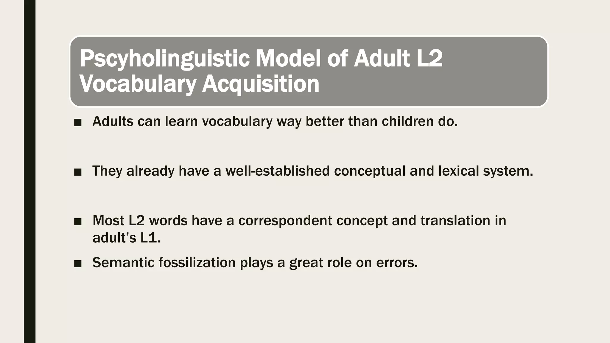 Semantic Transfer & L2 Vocabulary Acquisition | PPTX