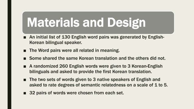Semantic Transfer & L2 Vocabulary Acquisition | PPTX | Education