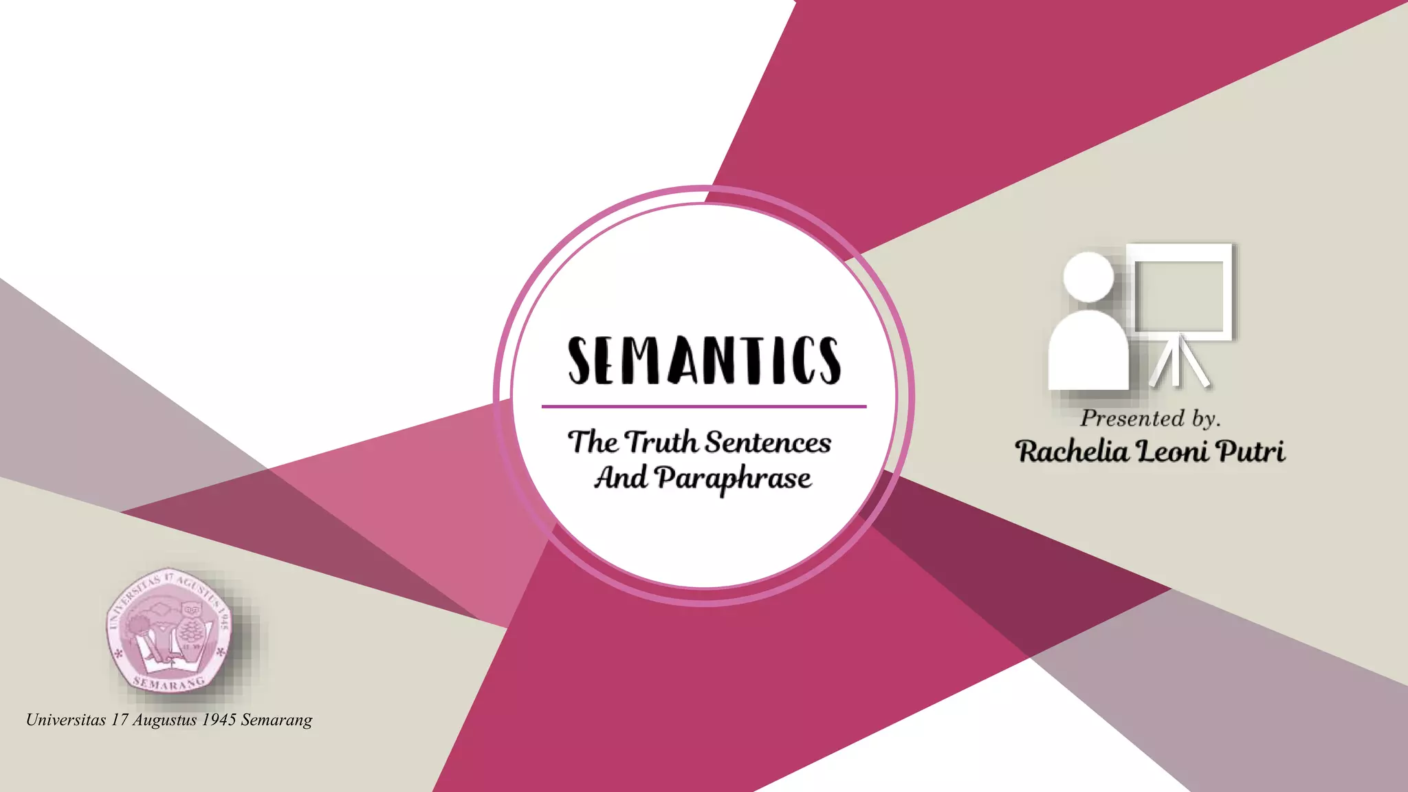 Semantics: Truth of Sentence & Paraphrase | PPT